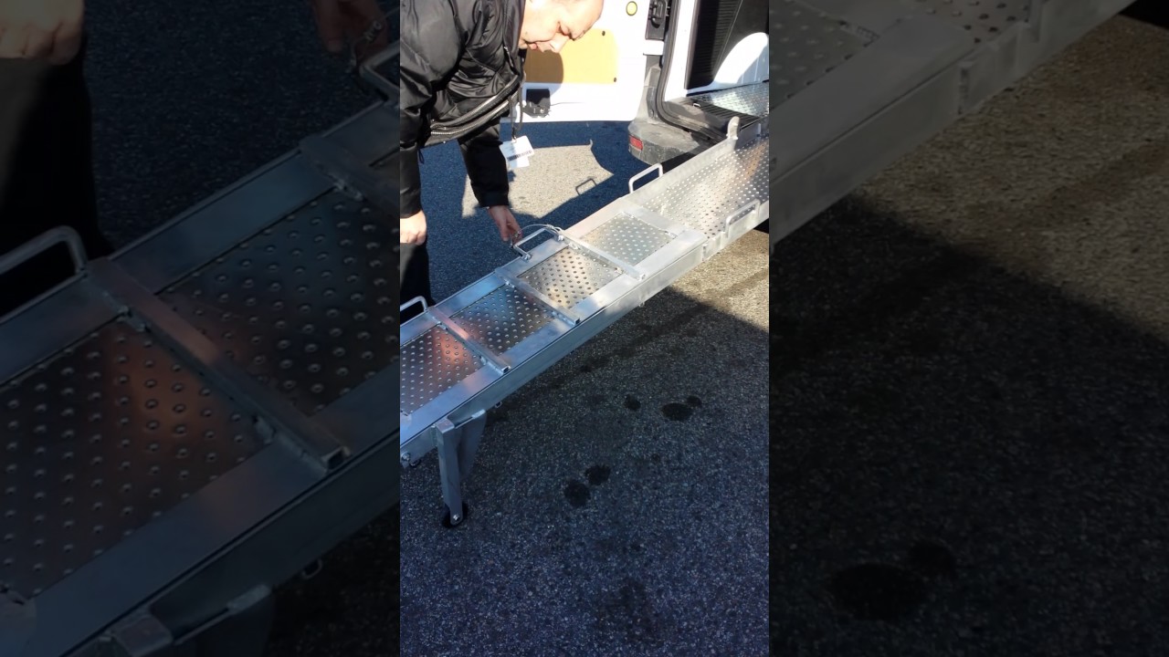 Ramp in ford transit - YouTube