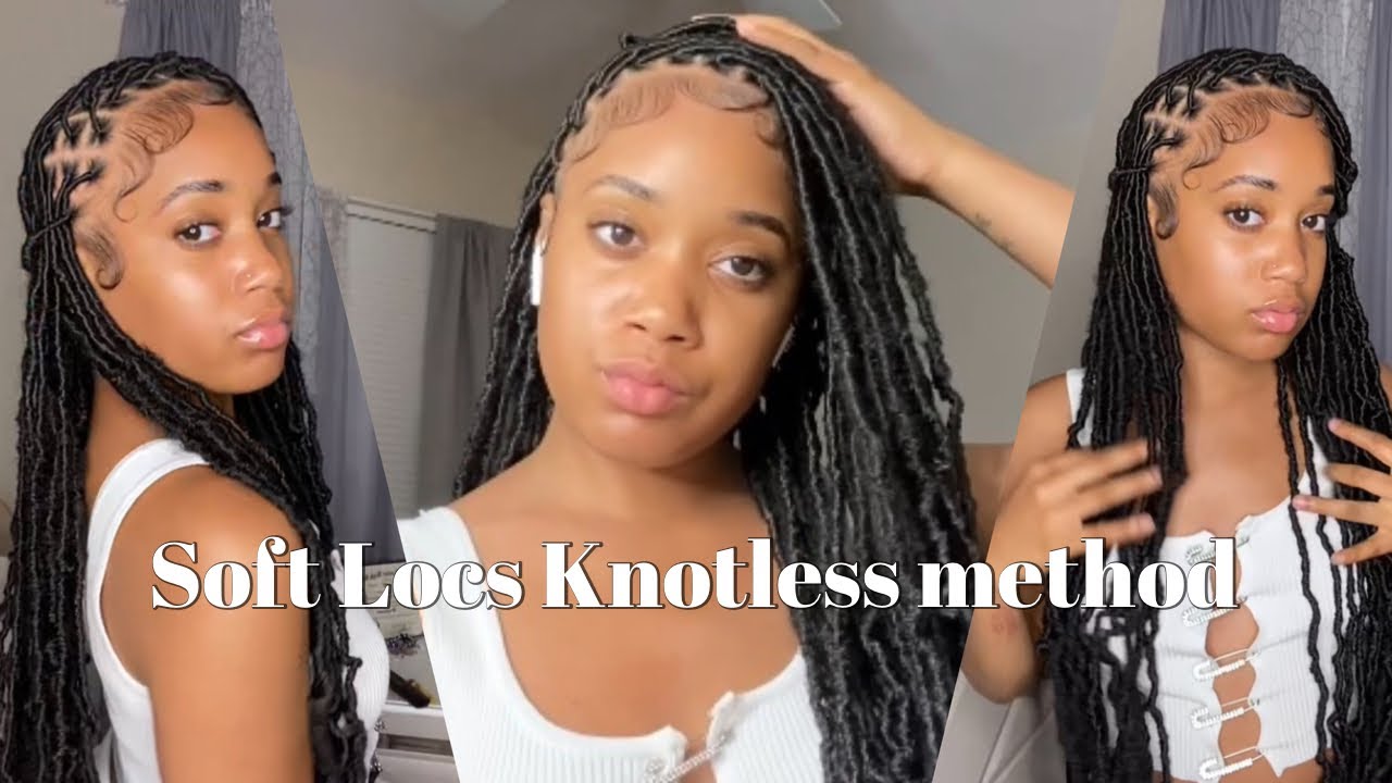 How to do Soft locs (knotless method) on myself tutorial - YouTube