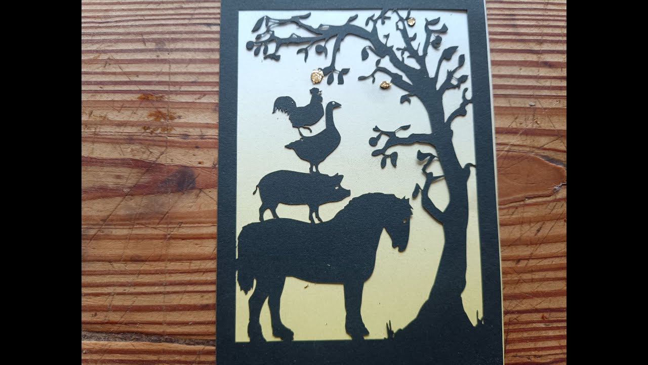 Paper Cut Out Silhouettes And A Touch Of Gold Leaf - YouTube