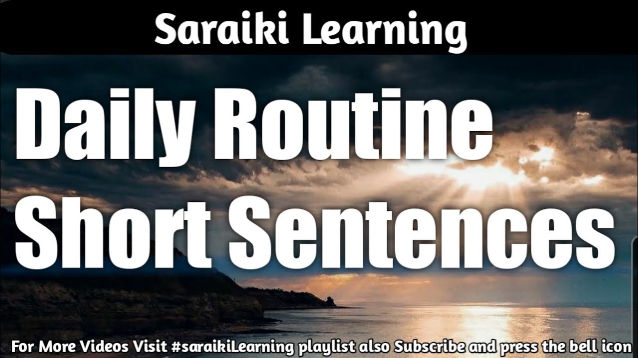 Conversation in Daily routine 01 | Short Sentences of Saraiki Language ...