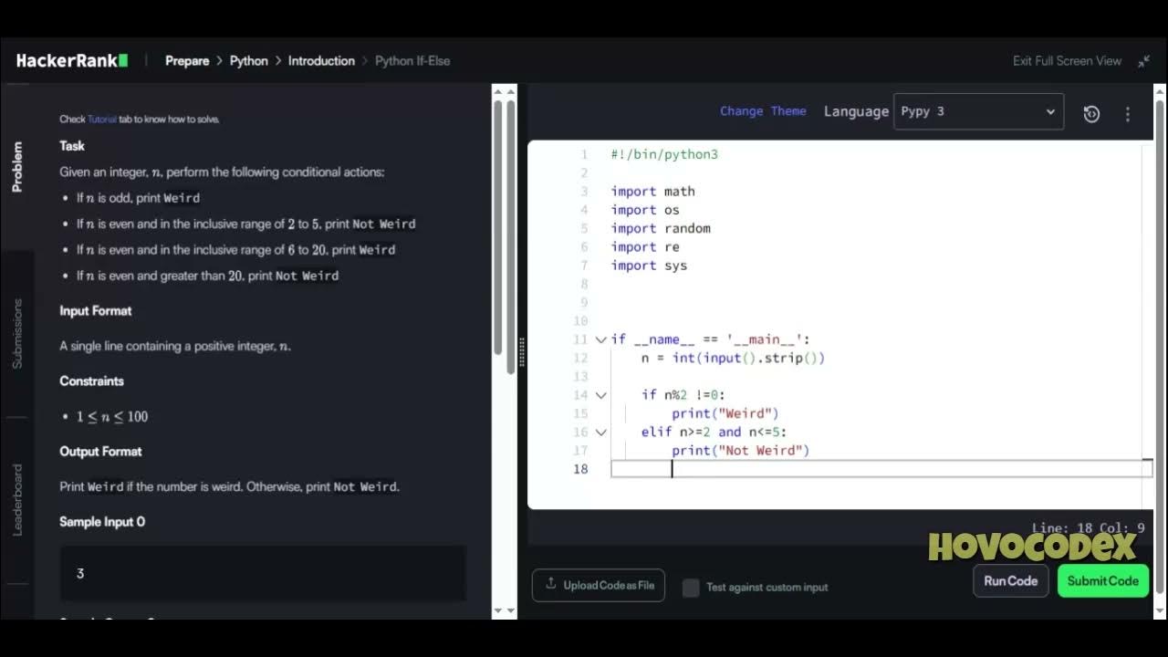 HackerRank - Python 2 "Python If-Else" - YouTube