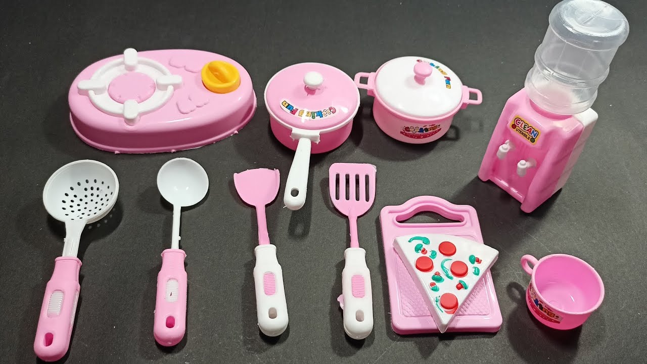 Miniature kitchen Set Unboxing | Hello kitty Kitchen Play Set | Pink ...