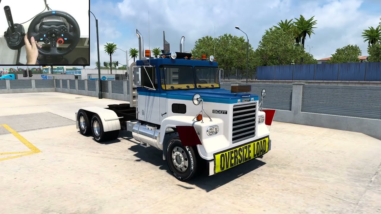 Beautiful Truck SCOT A2HD Transporting Road Roller | American Truck ...