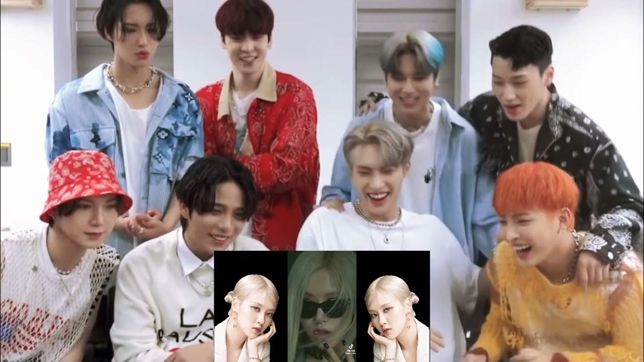 Ateez reaction to Rose Blackpink tik tok video - YouTube