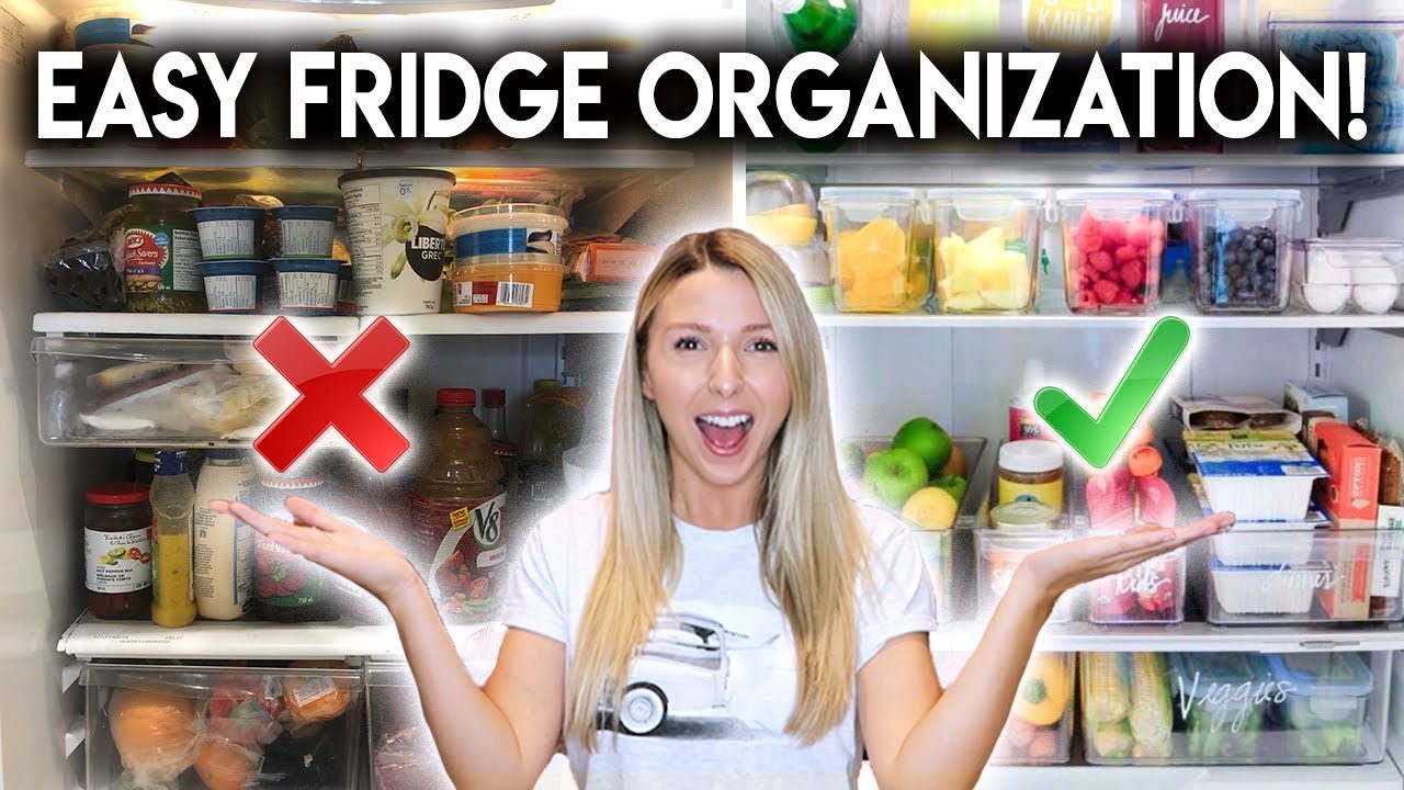 REFRIGERATOR ORGANIZATION IDEAS + FRIDGE TOUR - YouTube