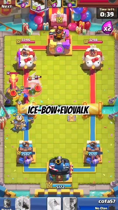 Ice-Bow + EvoValk #clashroyale #supercell #shorts #clash #gaming # ...