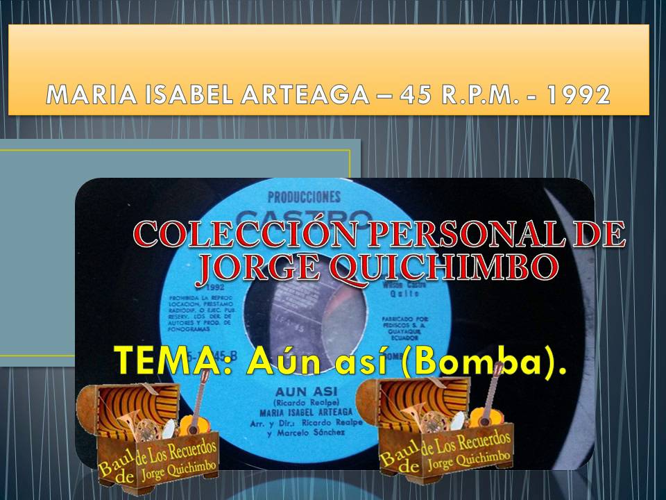 MARIA ISABEL ARTEAGA - AUN ASI (Bomba) 45 R.P.M. - 1992 - YouTube