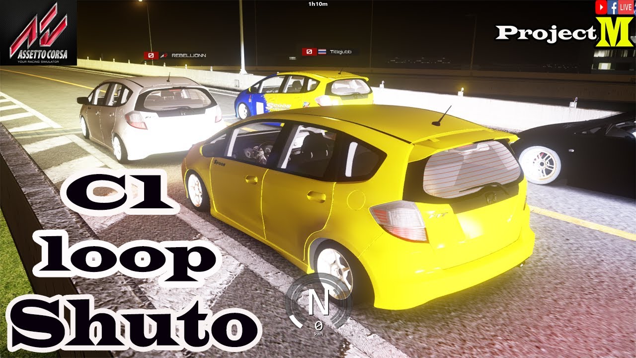 Assetto Corsa ซิ่งรถบนทางด่วนญี่ปุ่น Expressway Shutoko Loop C1 honda ...