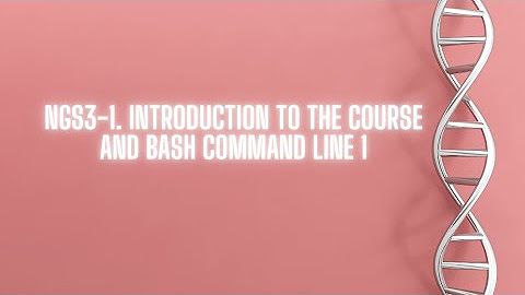 Bioinformatics course 2023 - YouTube