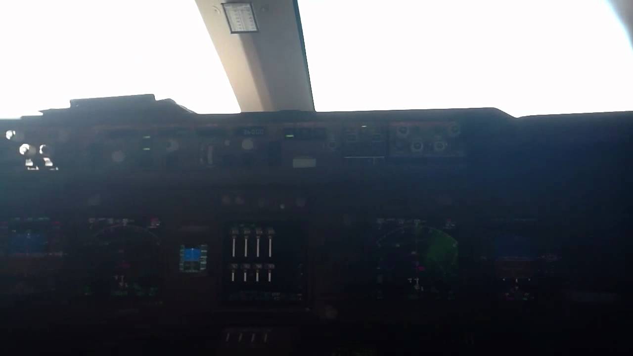 First 747-8 passenger flight from the flight deck - YouTube