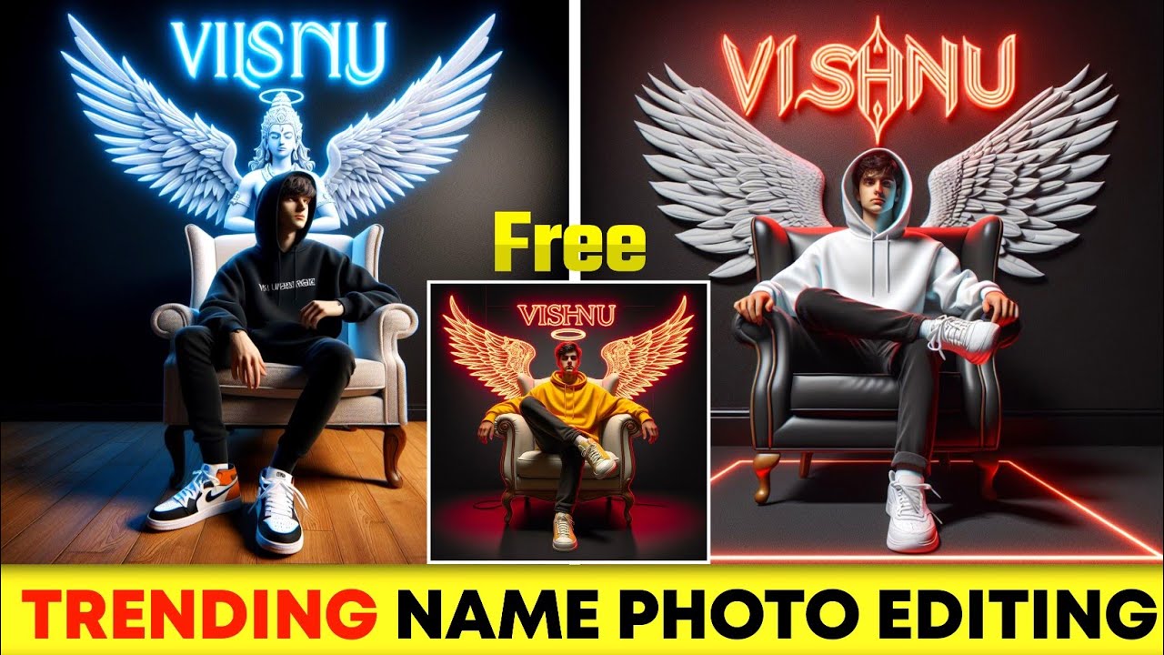 How To Create 3d Ai Wings Name Image Viral 3d Name Wing Chair Photo