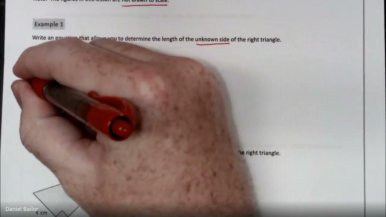 8th Grade Eureka Math Module 7: Lesson 1 - Pythagorean Theorem - YouTube