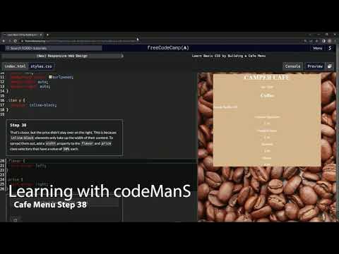 Learn Basic CSS by Building a Cafe Menu - Step 38 - YouTube