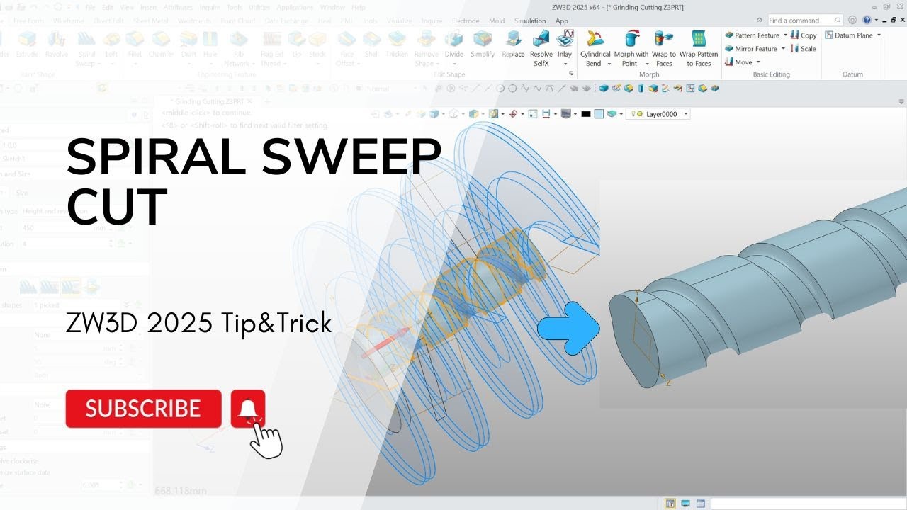 Tip&Trick Spiral Sweep Cut - YouTube
