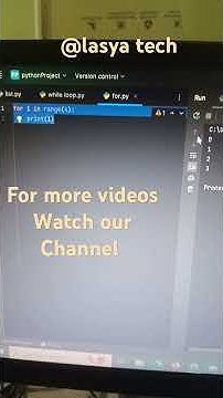 For loop in python in Telugu/@lasya tech - YouTube