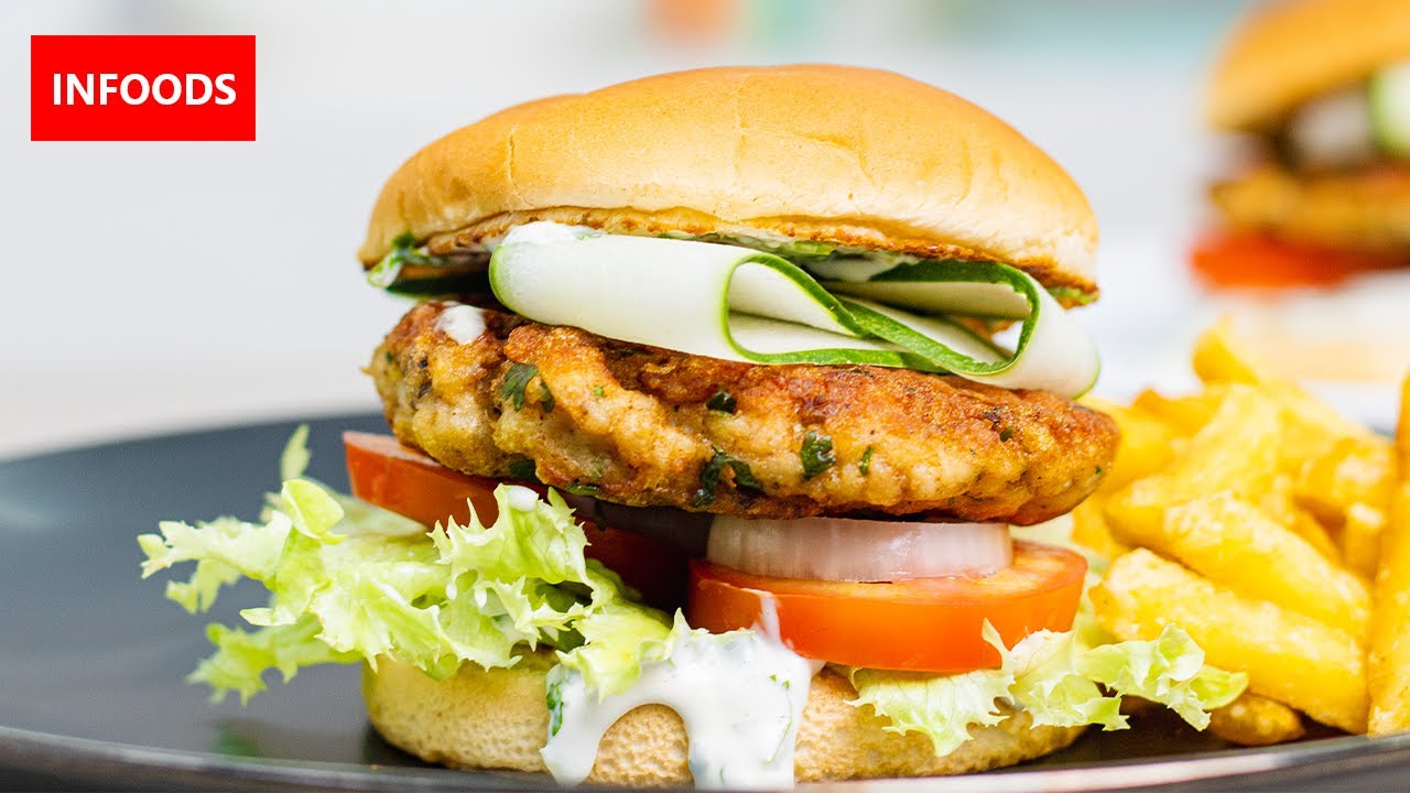 Easy Fish Burger Recipe | Nile Perch Fillet For Fish Burger | Fish ...