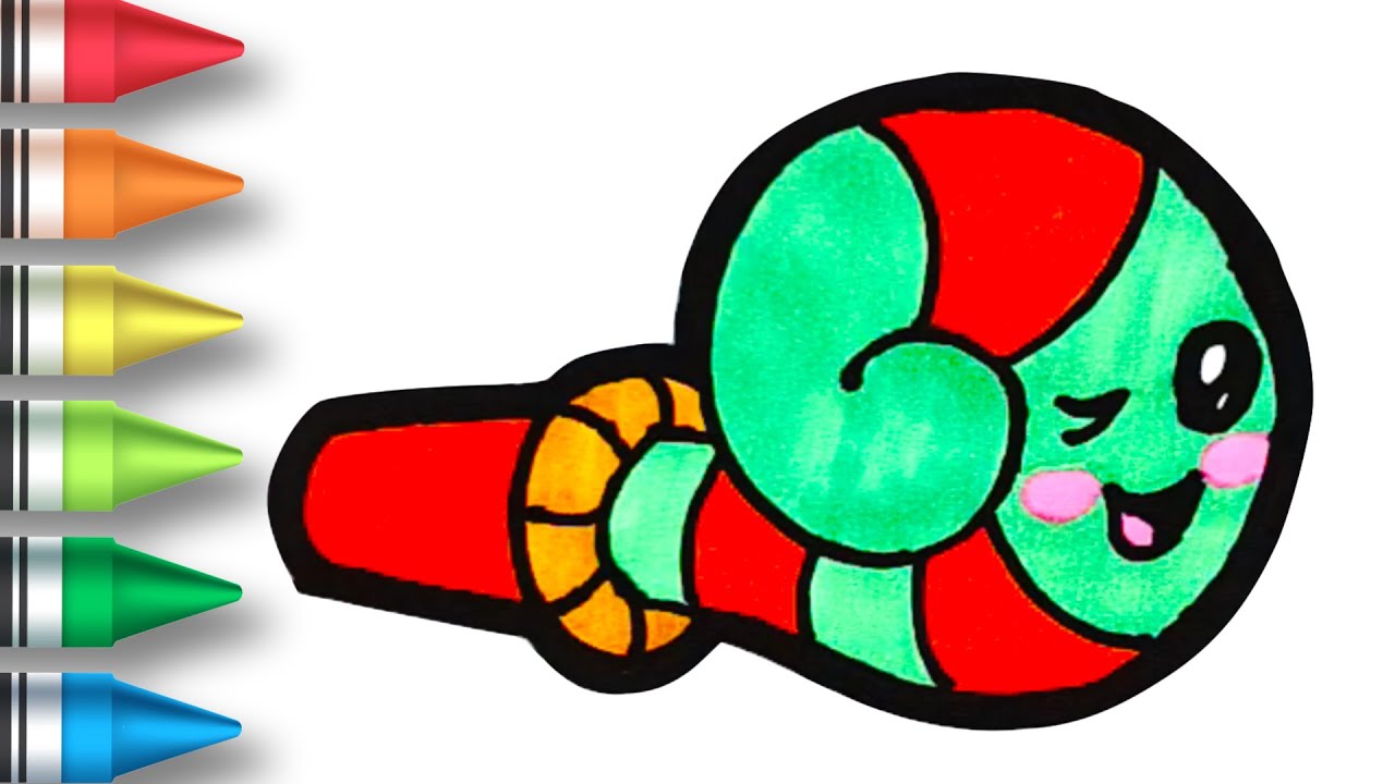 How to Draw a Cute PARTY BLOWER Easy for Children @abcdrawings535 - YouTube