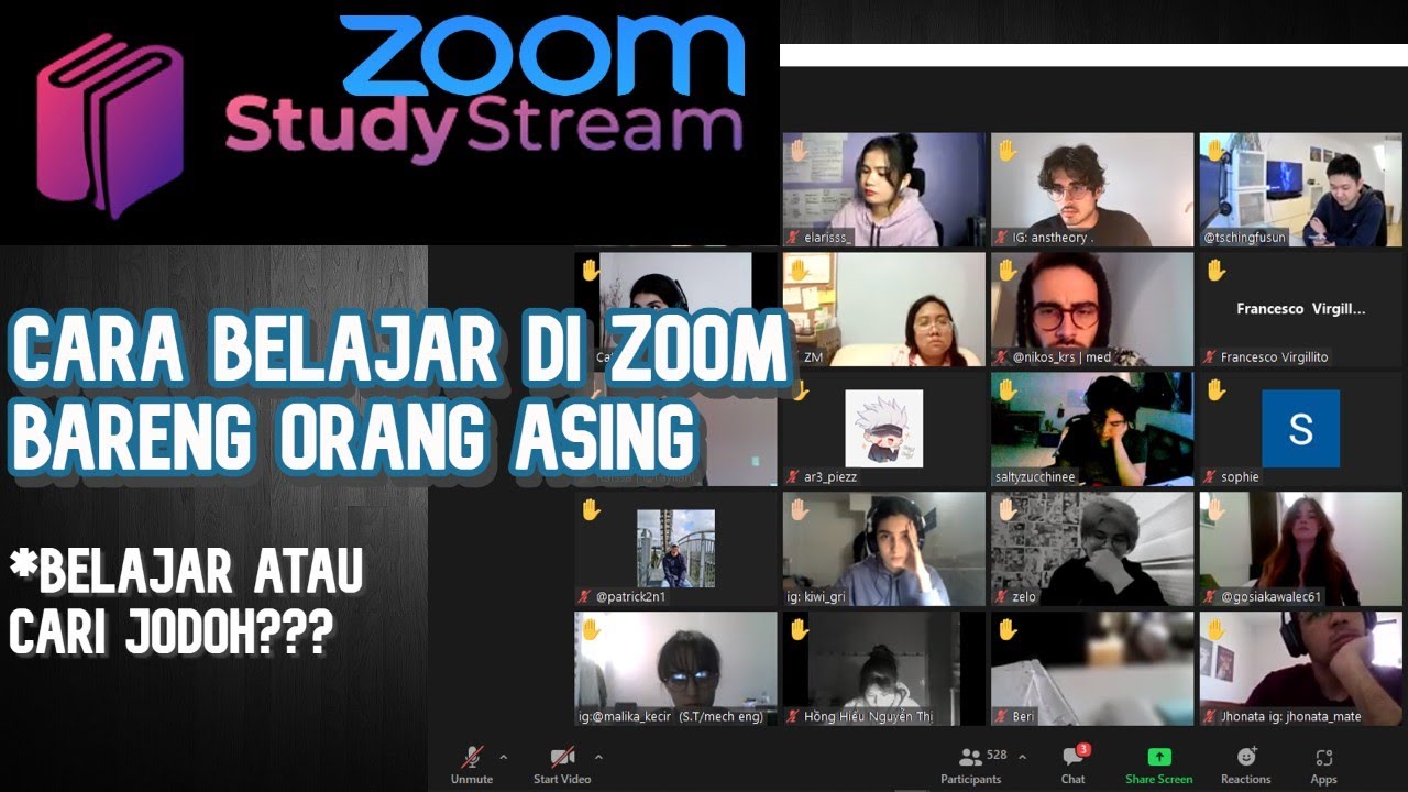 Cara Belajar Bareng Dengan Orang Asing di ZOOM - YouTube