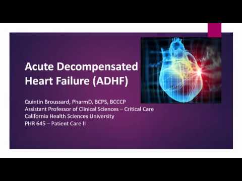 Acute Decompensated Heart Failure Readiness Lecture 04-17-17 - YouTube