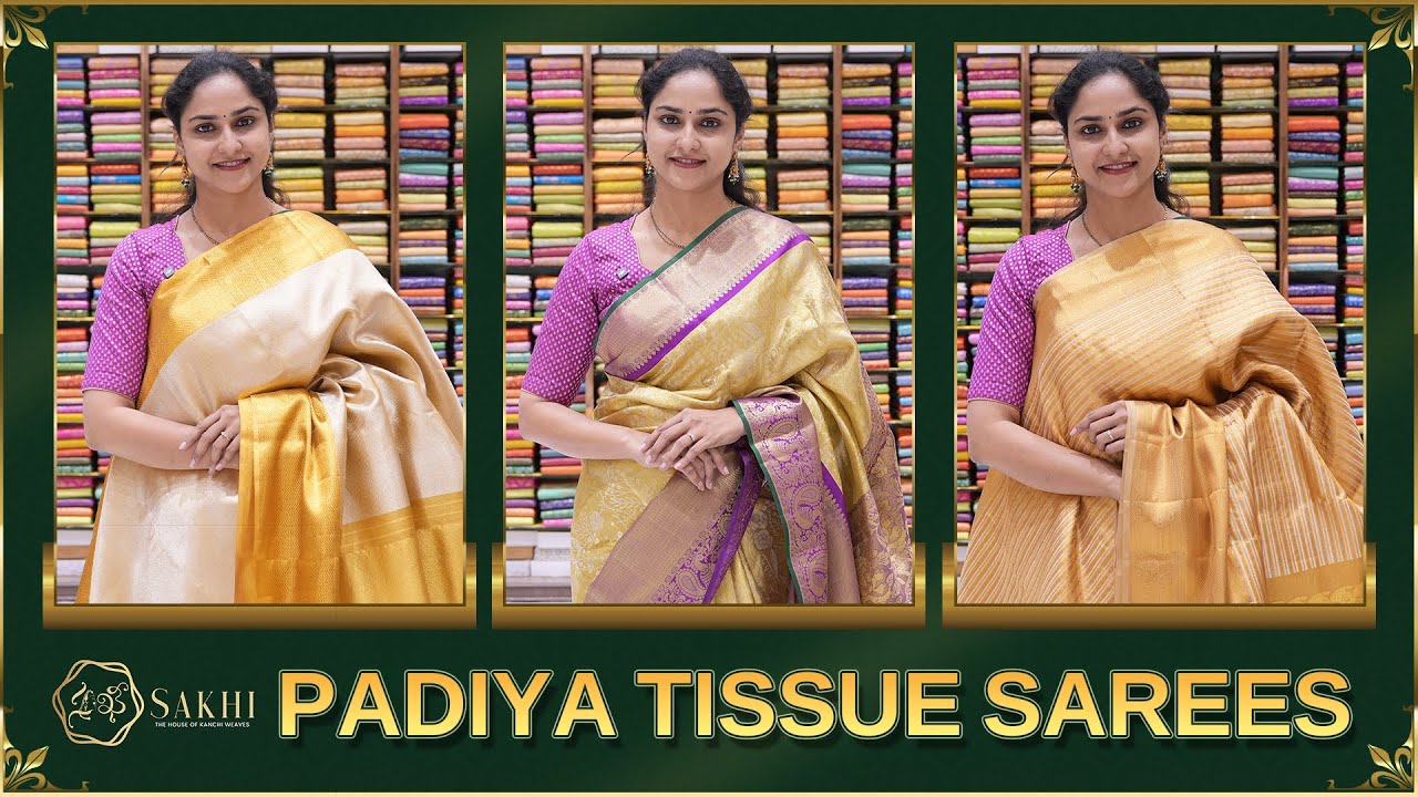 Padiya Tissue Sarees Collection | Free Shipping | Video Call Facility ...