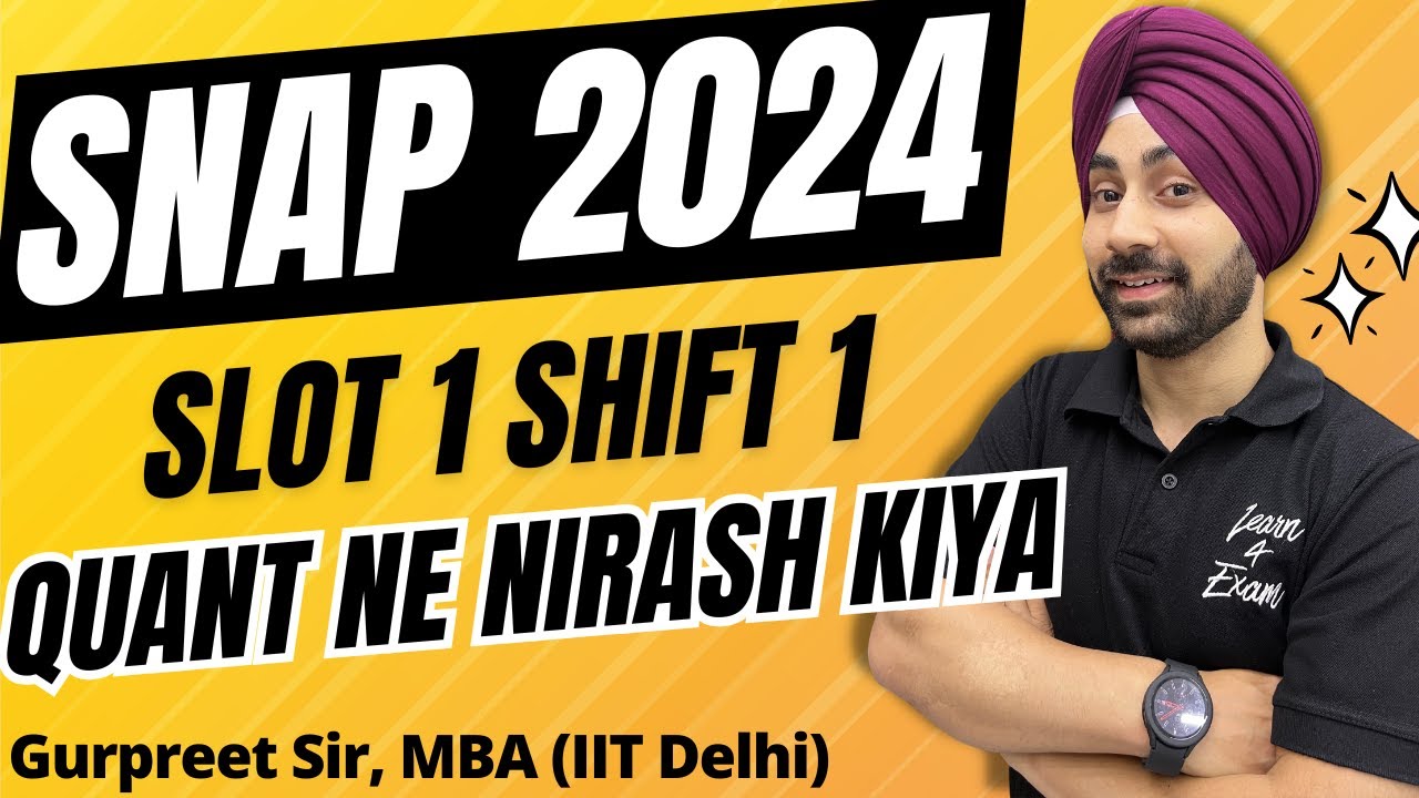 SNAP 2024 Slot 1 Shift 1 Review | Live Questions Analysis & Key ...