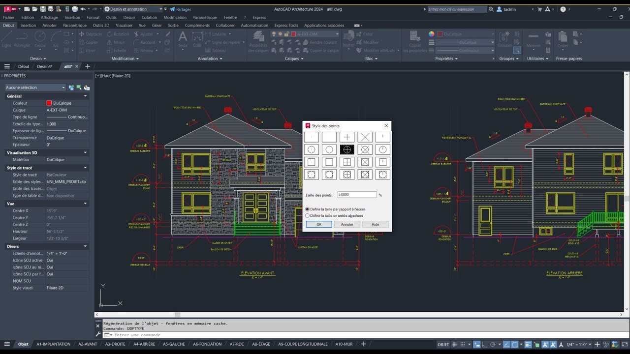 Autocad DDPTYPE - Style de point - YouTube