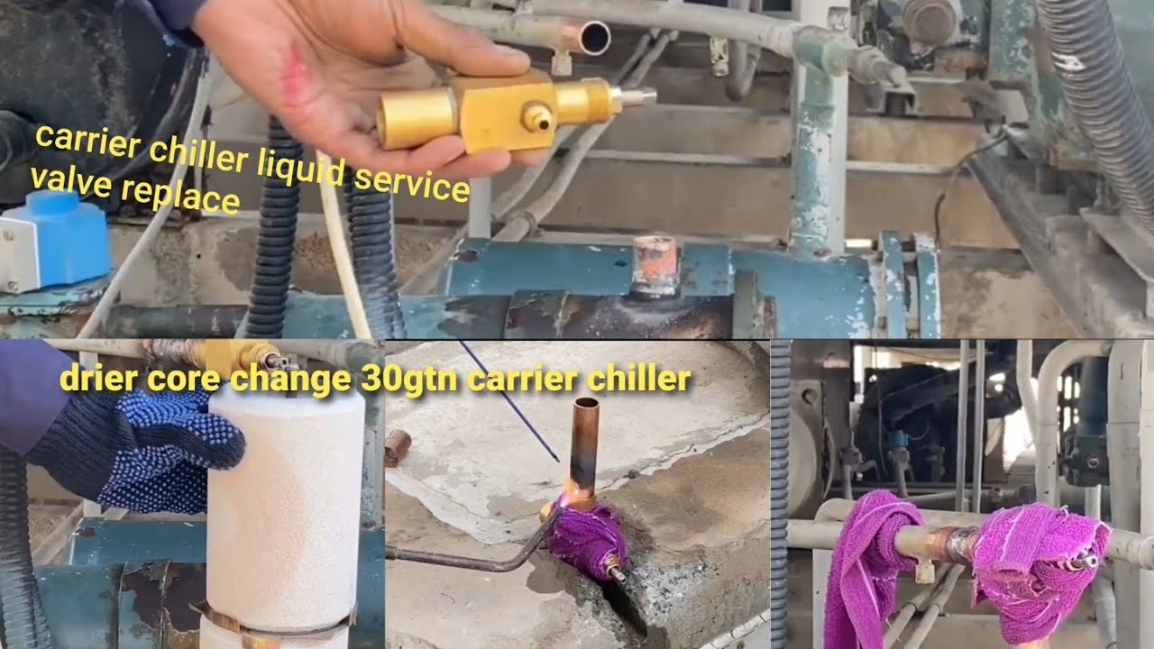 how to replace liquid line service valve 30gtn carrier chiller/service ...