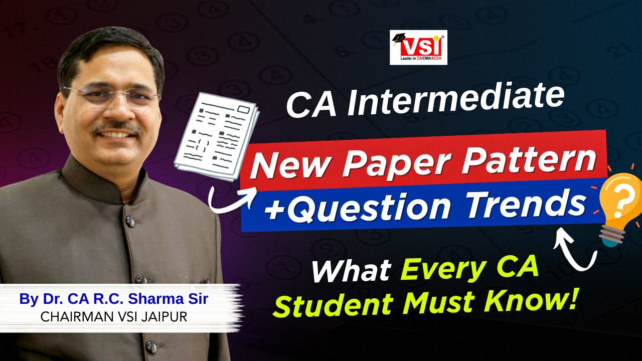 CA Inter New Paper Pattern + Question Trends 🔍 What Every CA Student ...