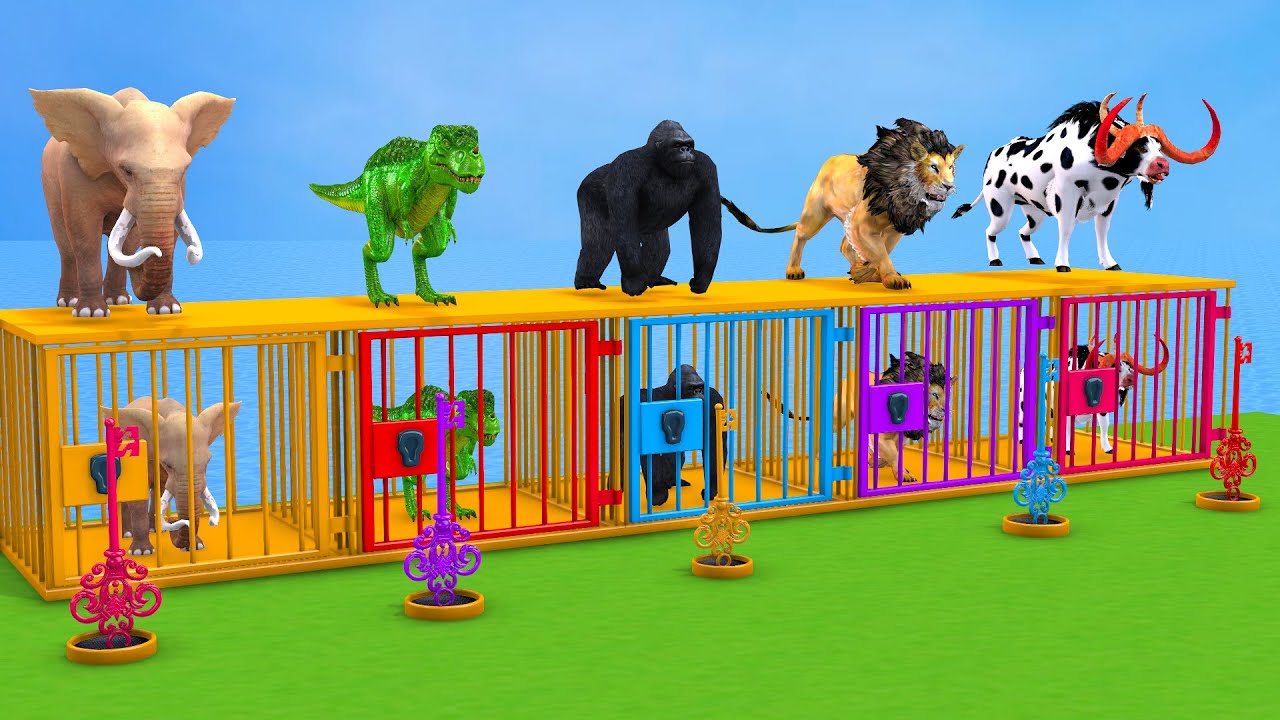 Cow Mammoth Elephant Lion Gorilla Guess The Right Key ESCAPE ROOM ...