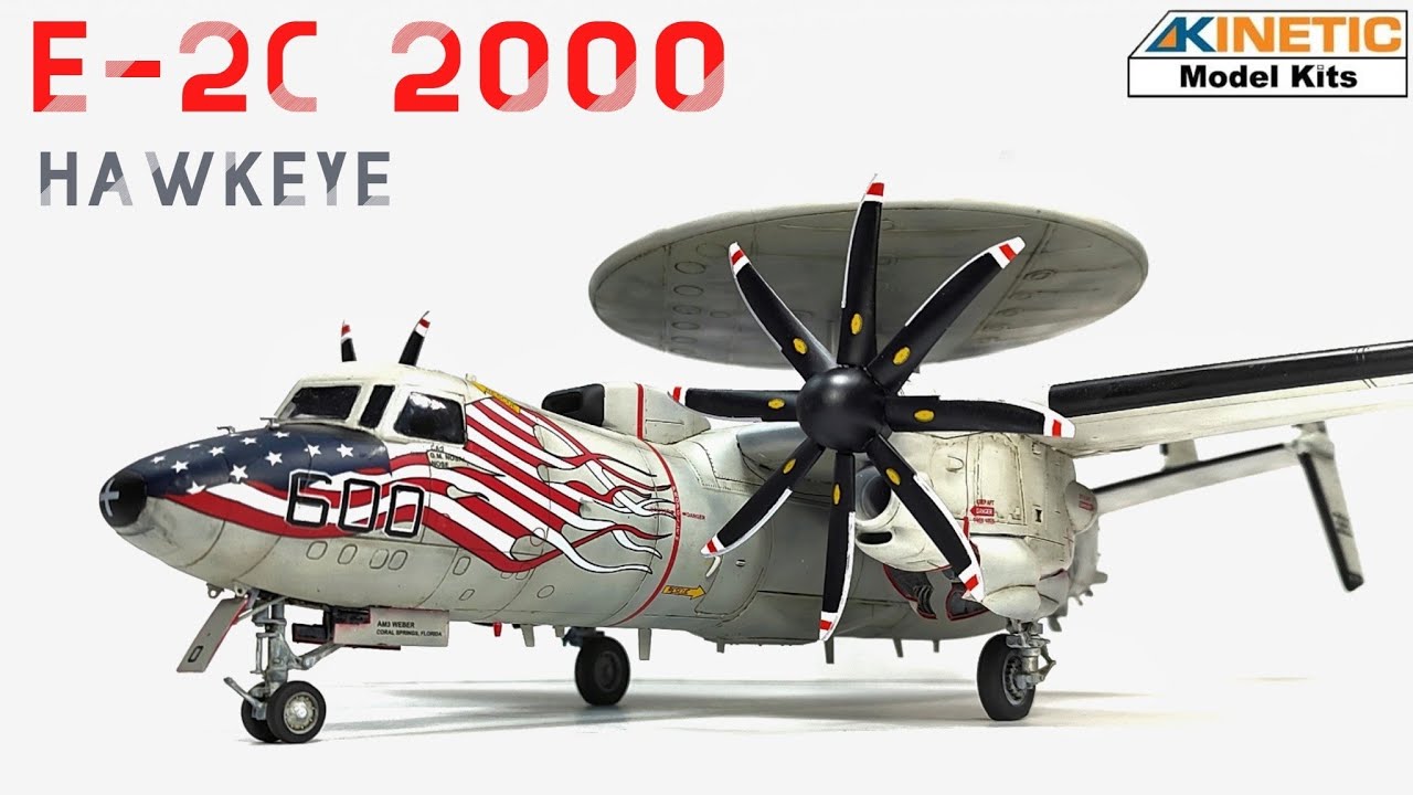 E-2C 2000 Hawkeye US Navy Awacs Aircraft Scale Model Kit Full Build - 1 ...
