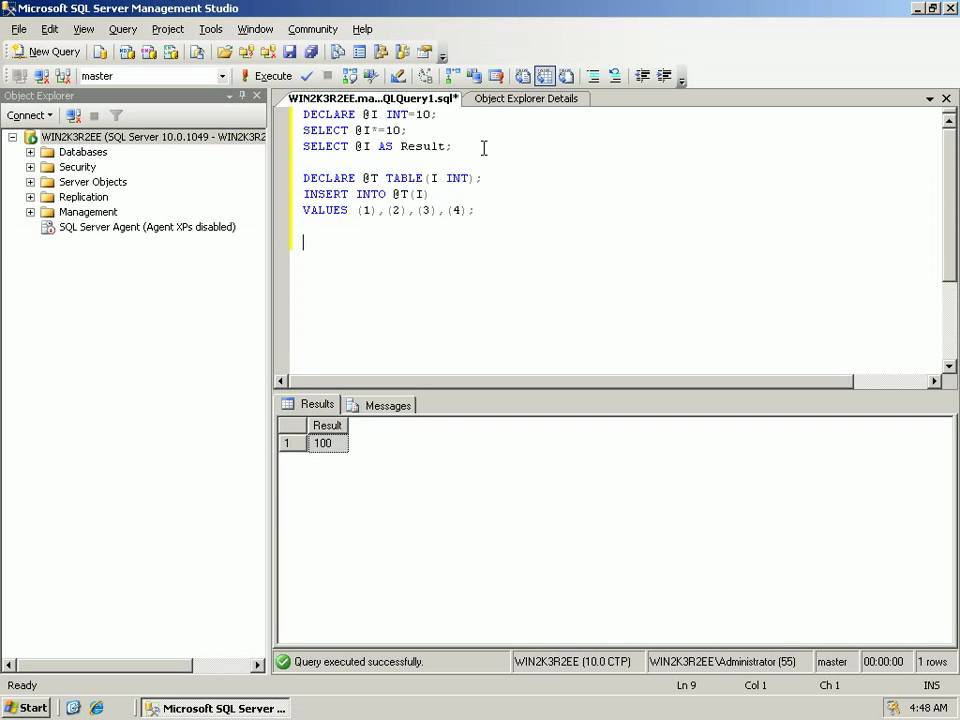 SQL Server 2008 - Compound assignment operators - YouTube