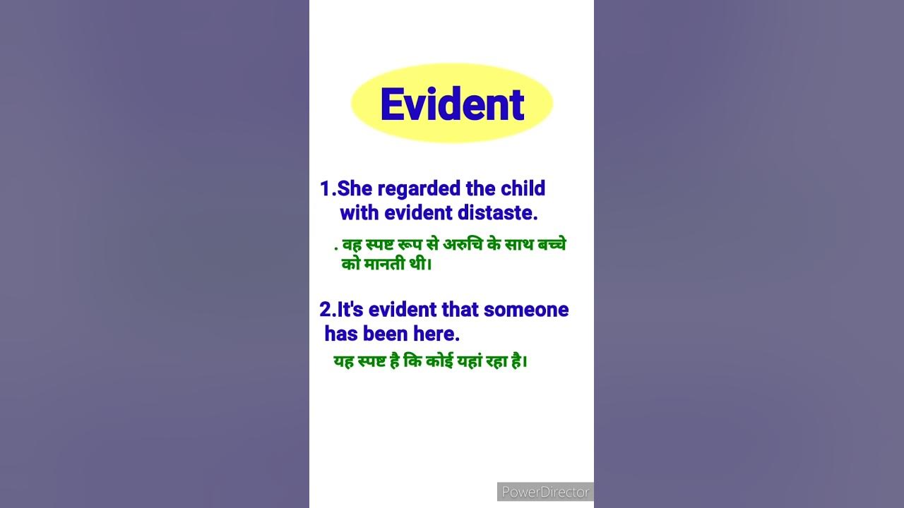 Evident Meaning In Hindi Evident Ko Hindi Mei Kya Bolte Hai evident-meaning-in-hindi-evident-ko-hindi-mei-kya-bolte-hai
