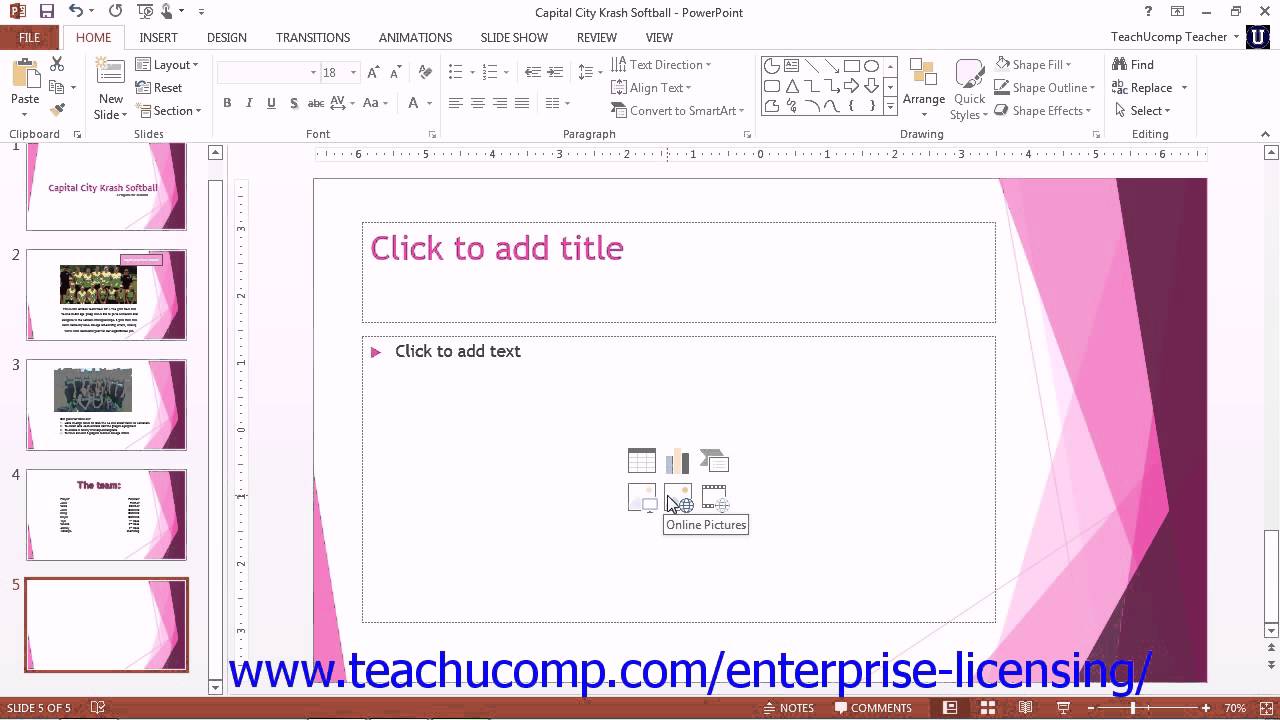 Microsoft Office PowerPoint Tutorial 2013 Using ClipArt 5.1 Employee ...