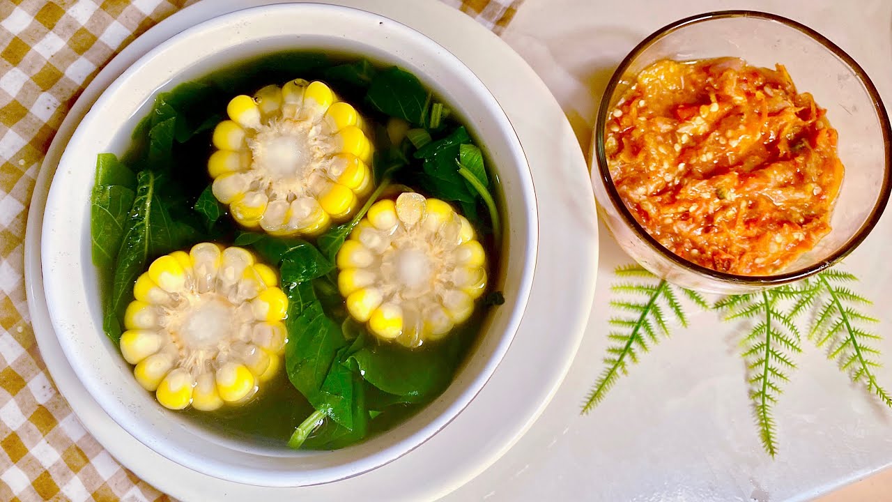 RESEP SAYUR BENING BAYEM JAGUNG KEMANGI SIMPLE ENAK - YouTube