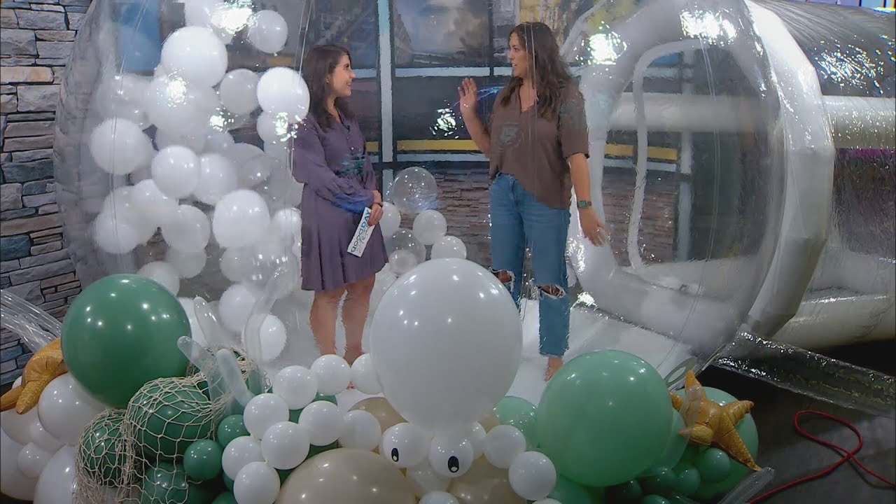 Step into a Bubble Dome with a Bubble + Bounce Co party - YouTube