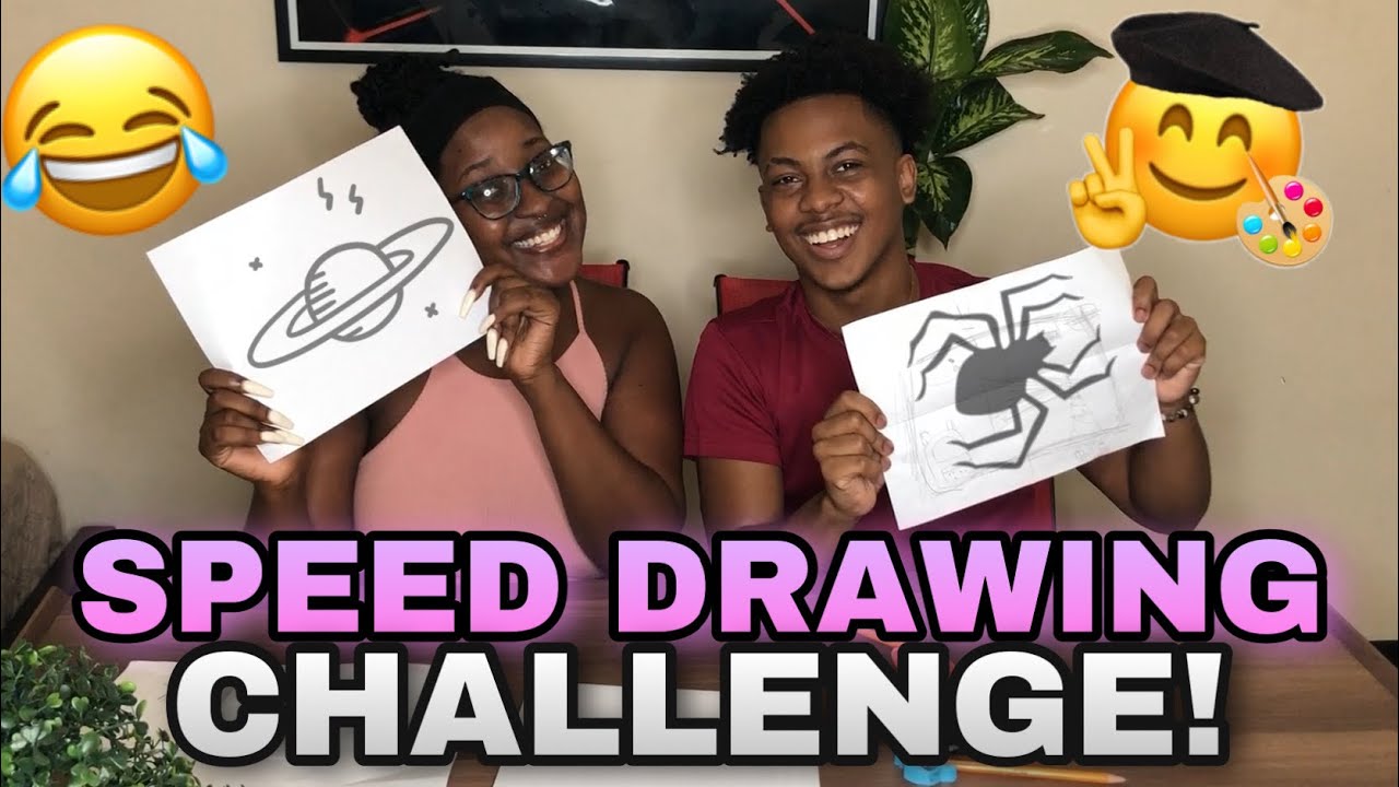 SPEED DRAWING CHALLENGE ft. SINGH ZIMA | Denille Rene - YouTube