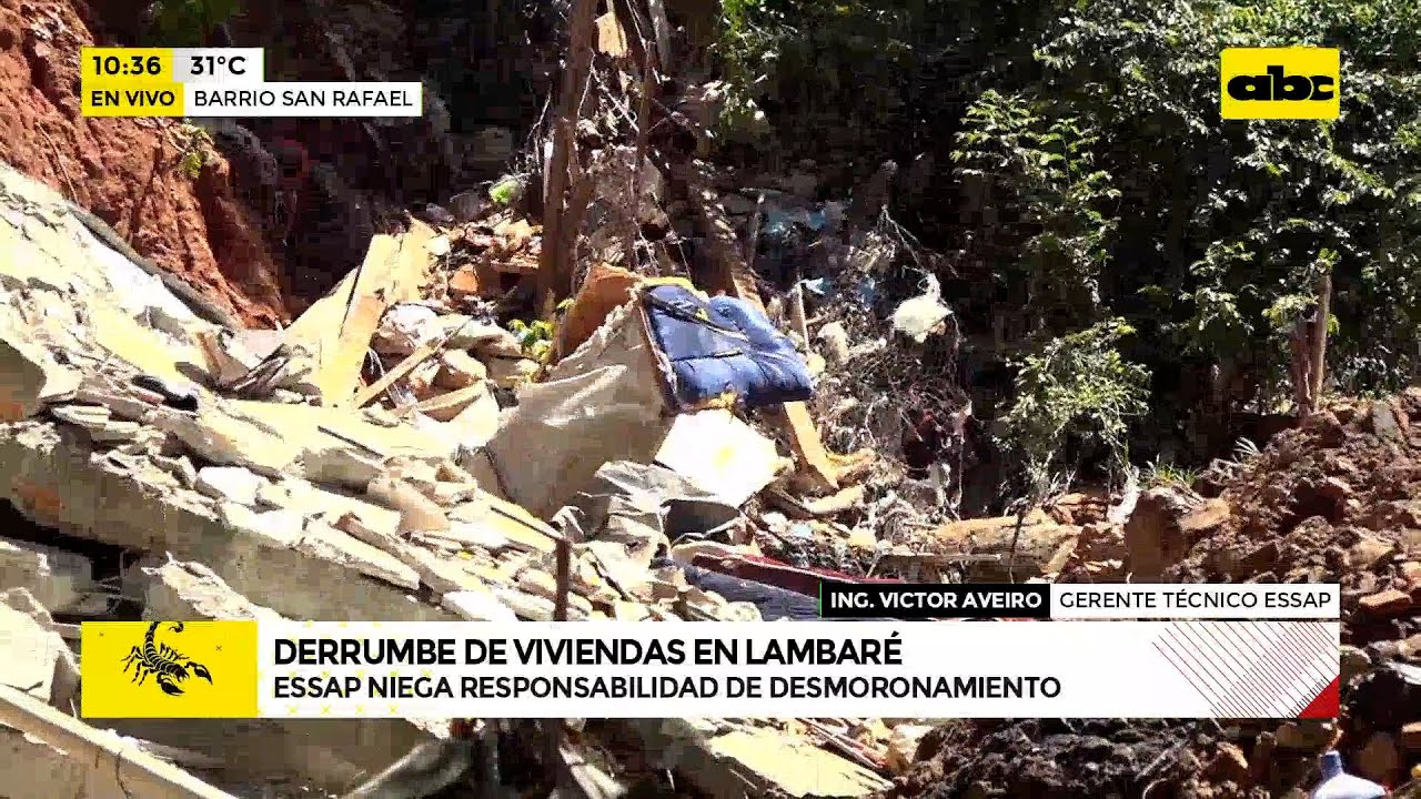 Derrumbe de viviendas en Lambaré: Essap niega responsabilidad de ...