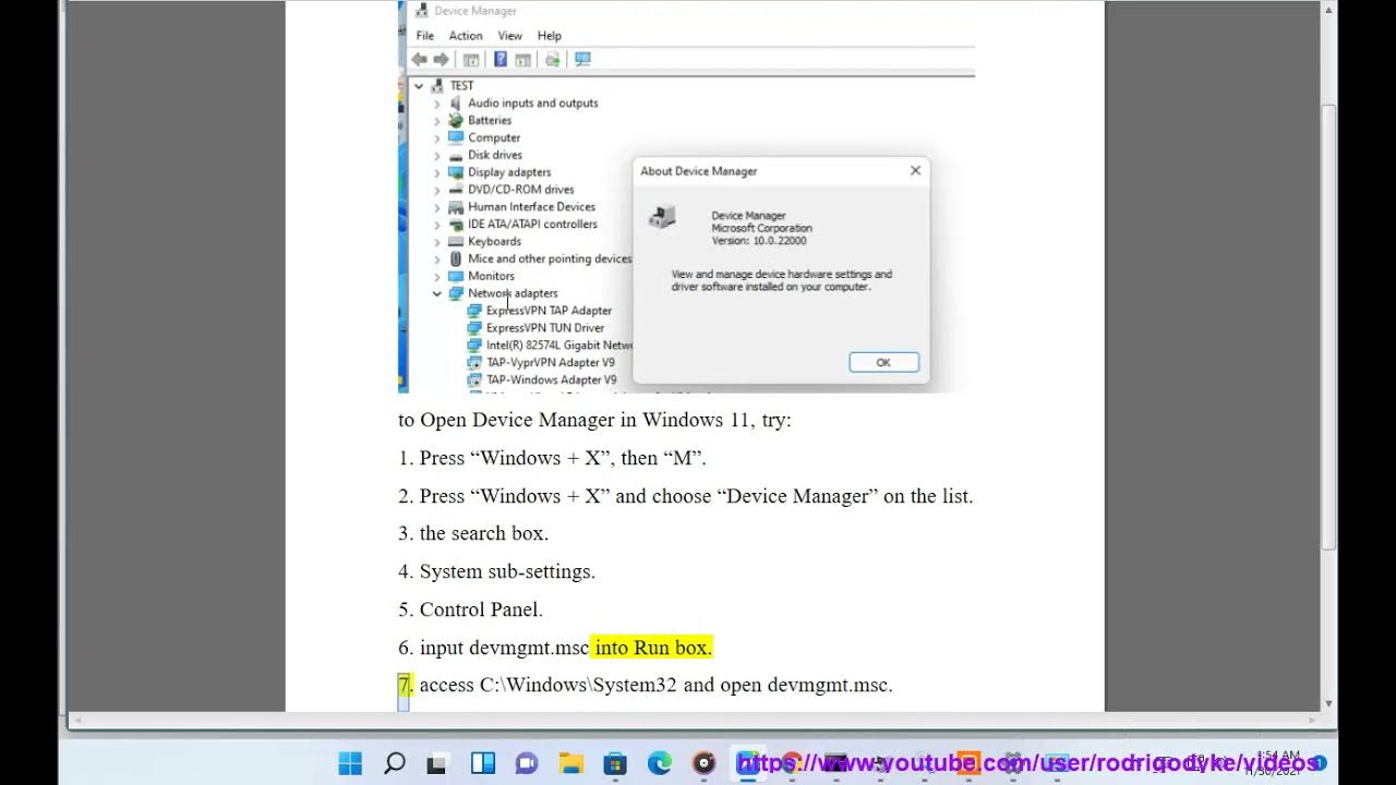 Open/Run Device Manager in Windows 11/10 (Full Tips) - YouTube