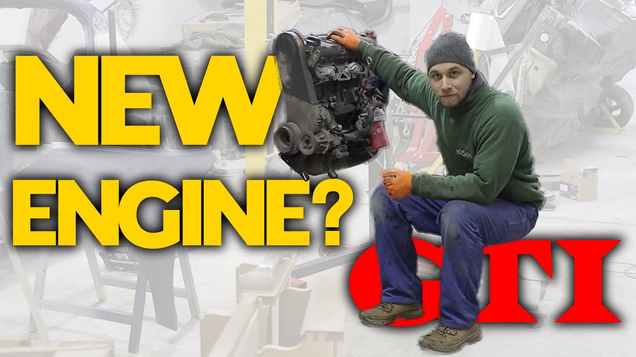 The ABF volkswagen engine goes on engine stand - YouTube