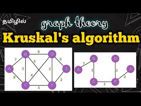 Kruskal's Algorithm in tamil || Minimum Spanning Tree || #graphtheory || @17matboy - YouTube