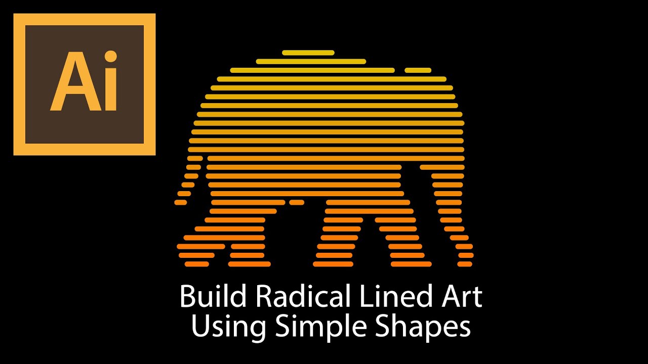 Build Radical Lined Art Using Simple Shapes | Adobe Illustrator - YouTube