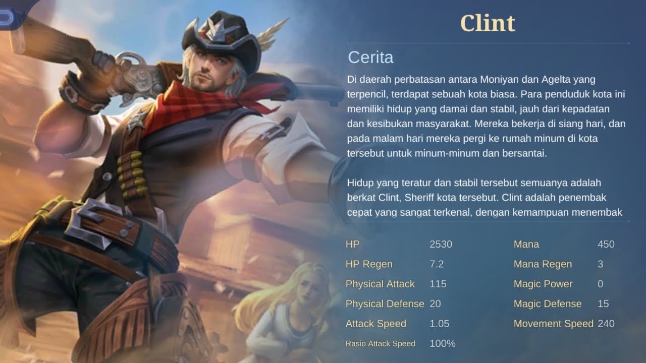 Kisah Hero Clint Mobile Legends (ML), Koboi Dengan Keadilan Tinggi # ...