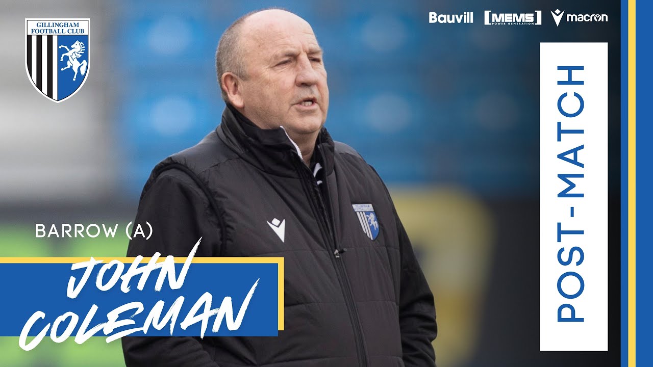 POST-MATCH | JOHN COLEMAN REFLECTS ON BARROW DEFEAT - YouTube