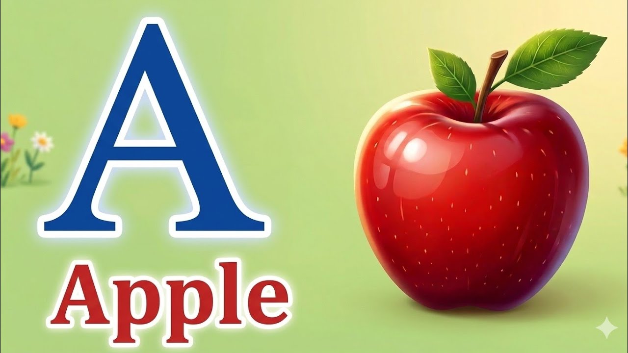 A for Apple 🍎 | ABCD Learning for Kids | Alphabet Song with Pictures ...