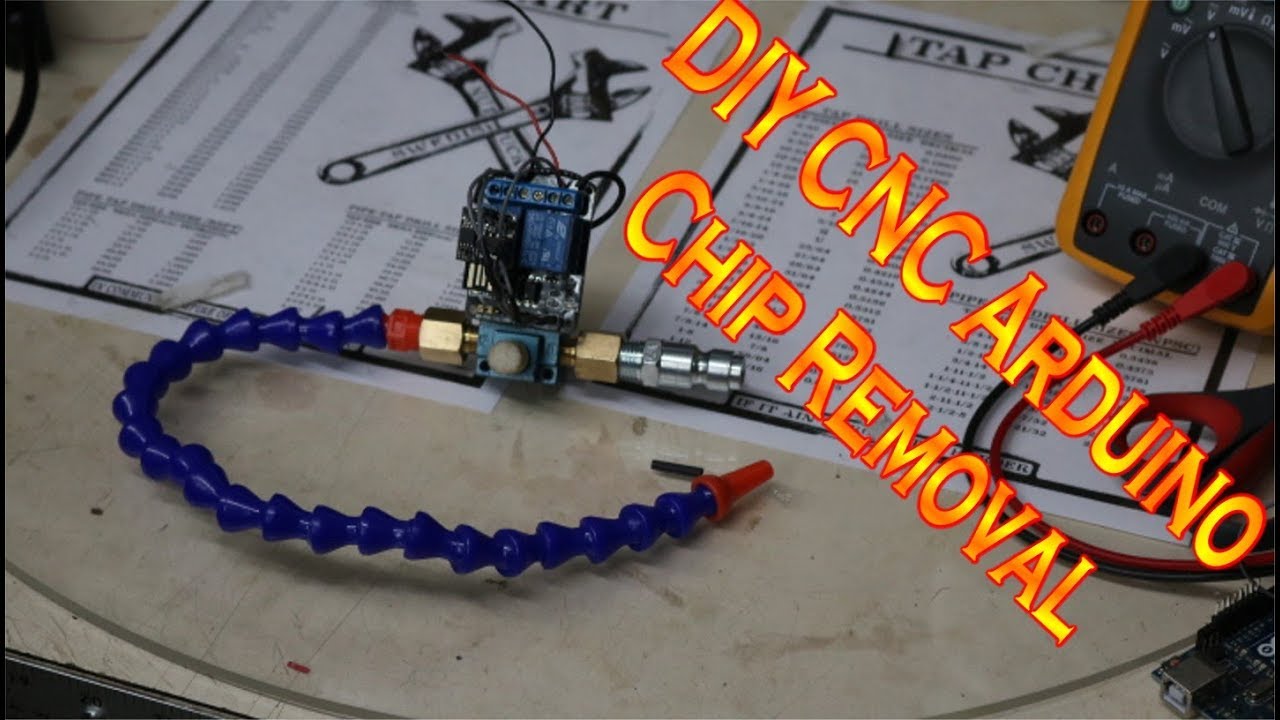 DIY CNC Arduino Chip Clearing - YouTube