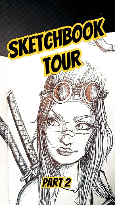 Sketchbook Tour - Showing you my 2022 Ballpen Sketchbook with Scifi Cyberpunk Characters Part II ...