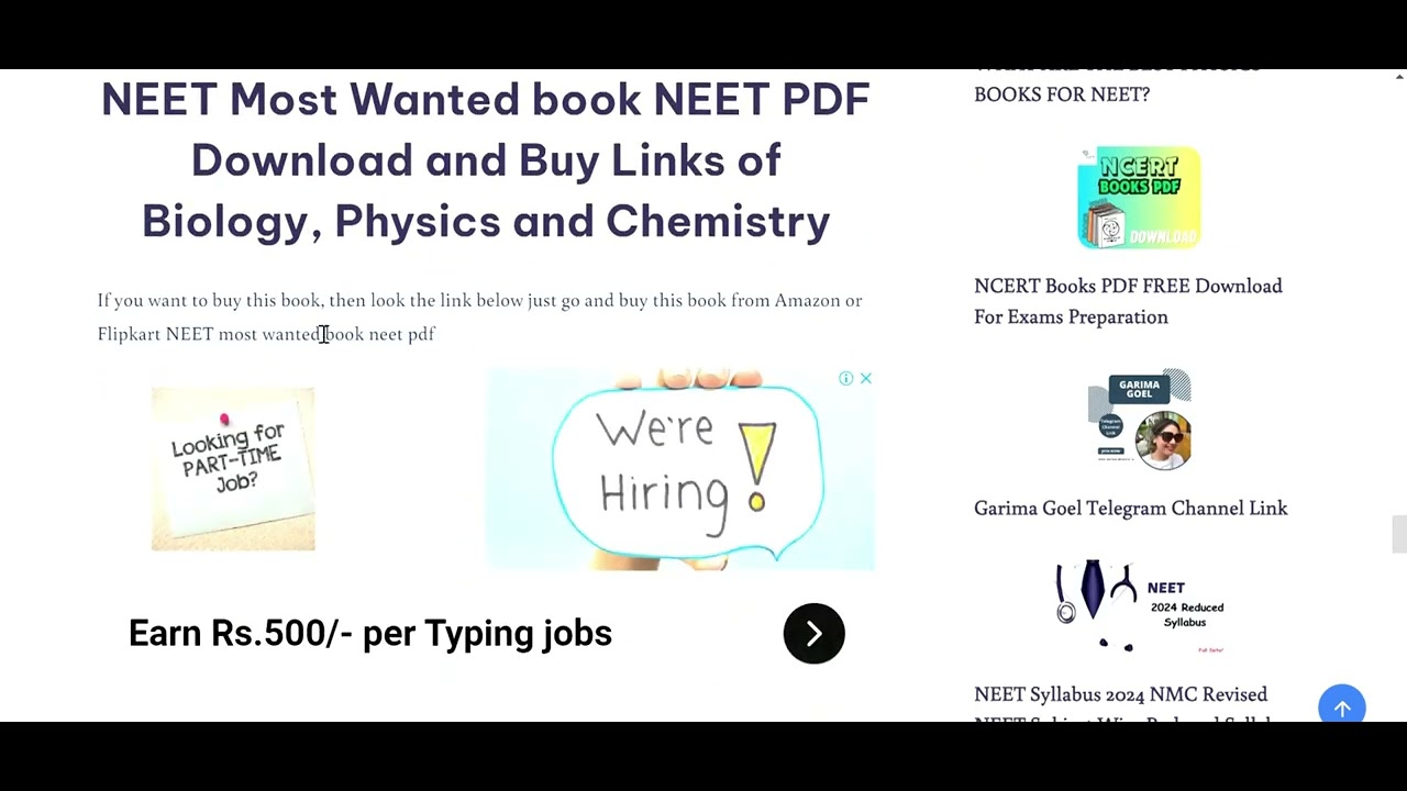 NEET BOOKS PDF FREE Download - NEET 2025 - YouTube