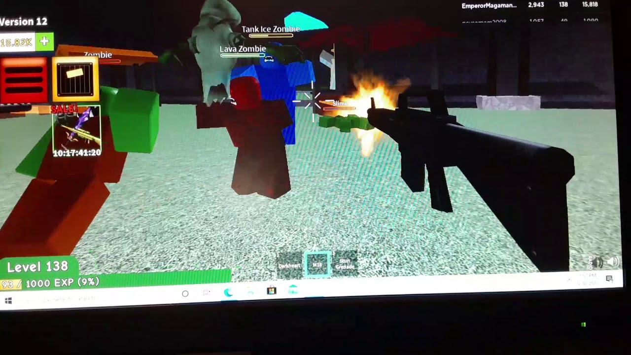 Roblox Zombie Attack gameplay, first video. - YouTube