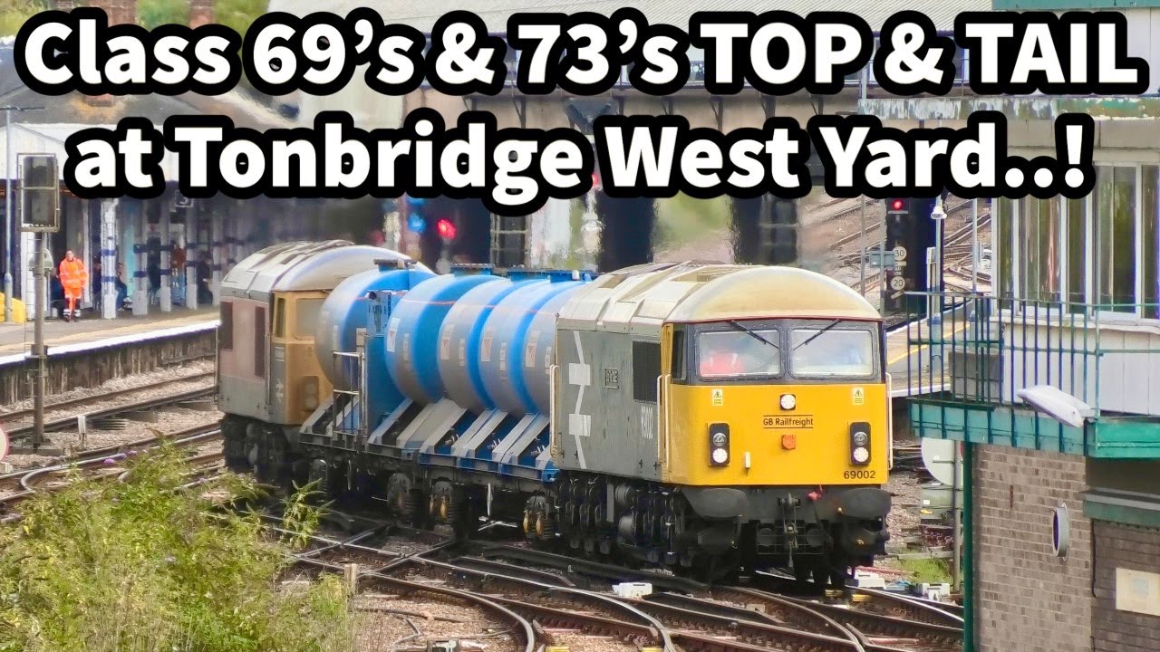 Class 69's & 73's TOP & TAIL at Tonbridge West Yard 07/10/2022 69002 ...