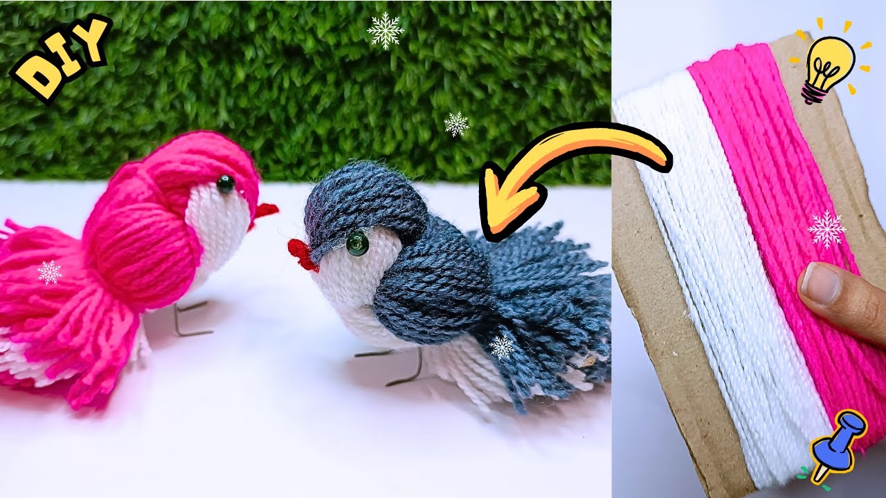 Cute Woolen Bird Making 💖🌟 | Wool Craft Ideas 🐦 - YouTube